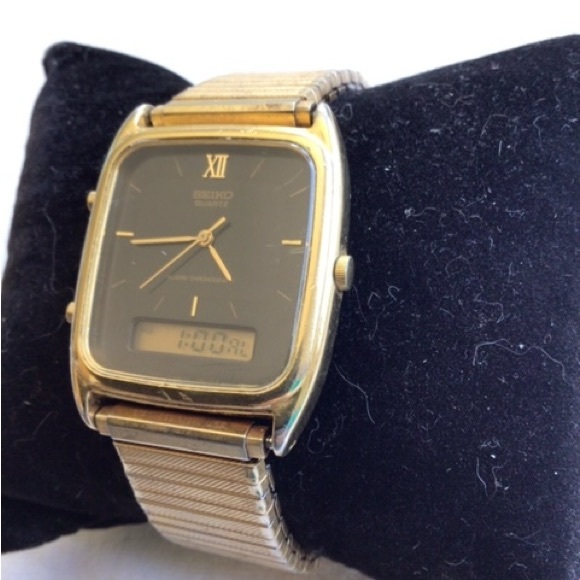 Seiko | Accessories | 981 Vintage Mens Seiko H615009 Alarm Chronograph Analog Digital Watch ...